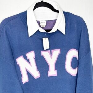 Maeve | Sweaters | Nwt Maeve Nyc Layered Look Sweater White Button Down ...